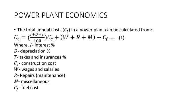 Lecture 9 plant economics | PPT