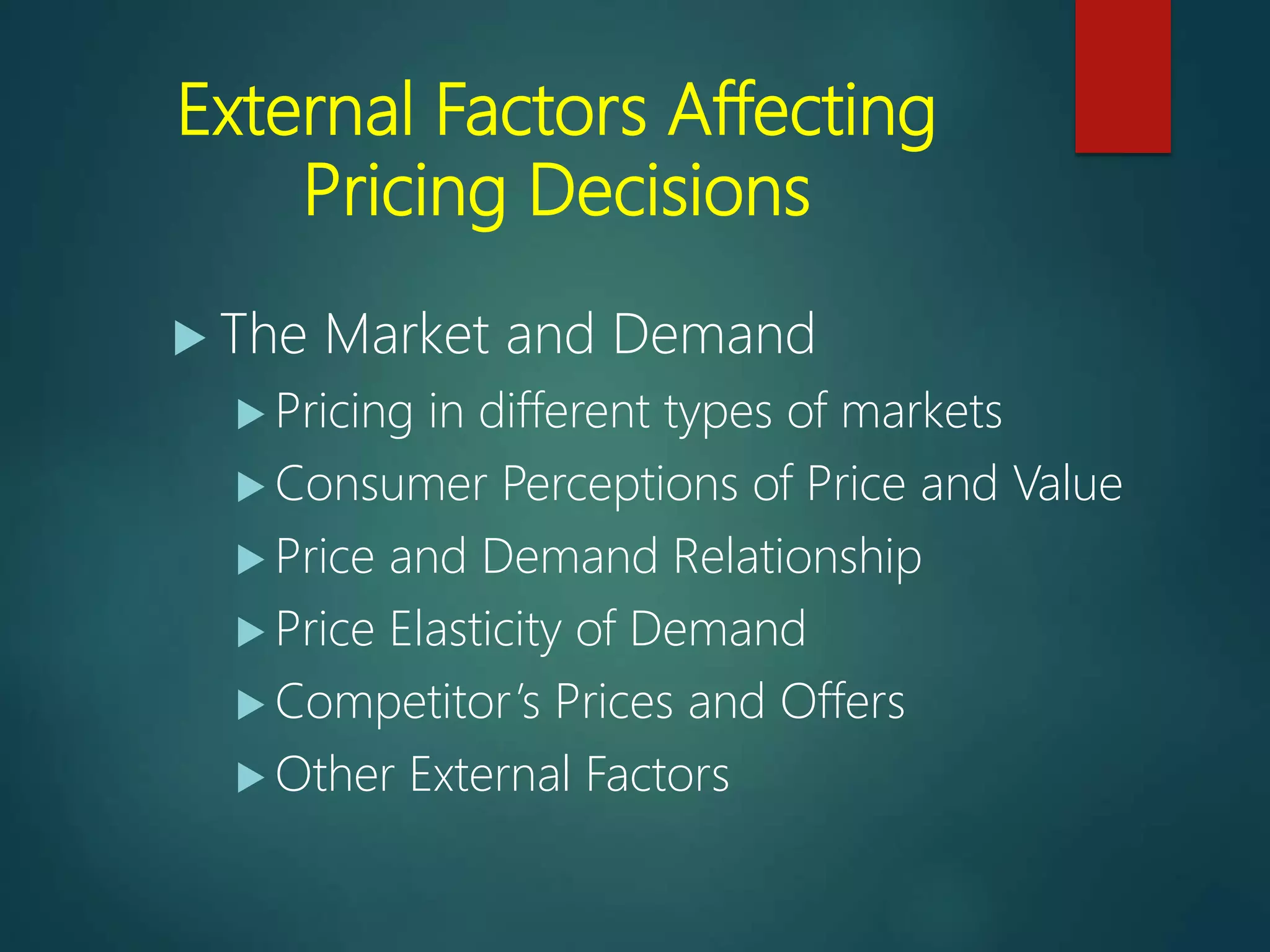 Lecture 9 pricing considerations and approaches | PPT