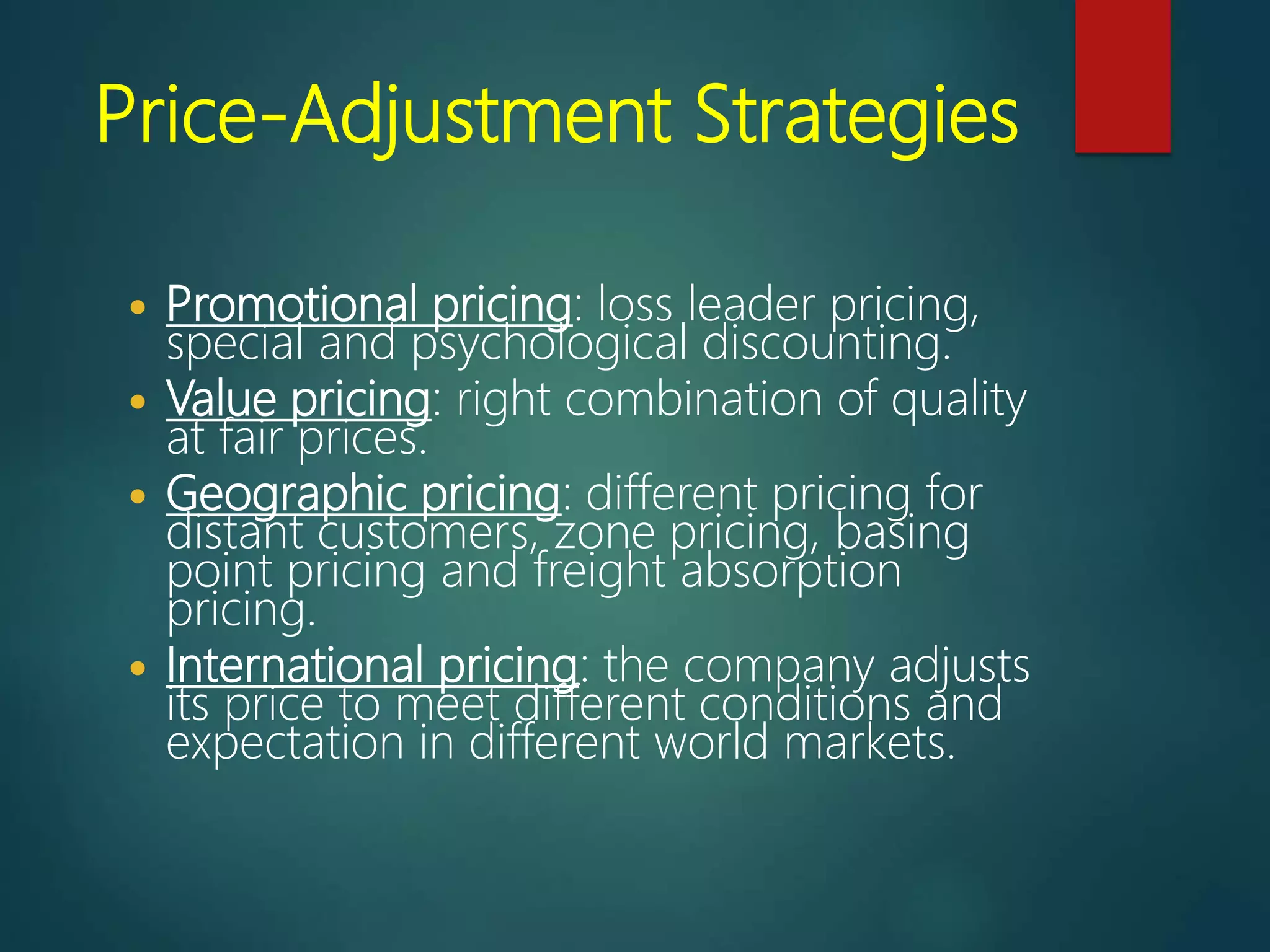 Lecture 9 pricing considerations and approaches | PPT
