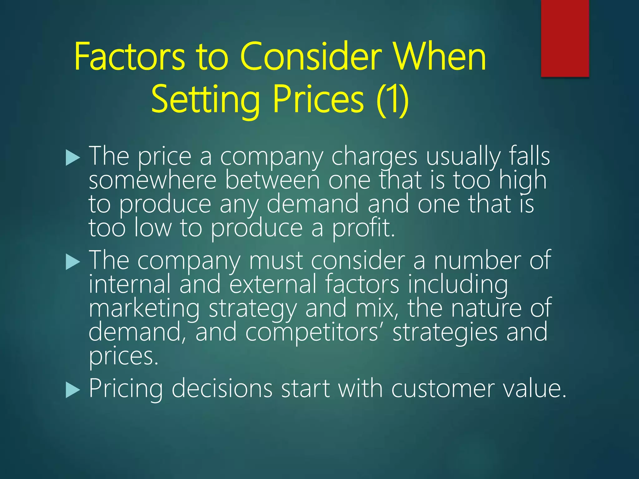 Lecture 9 pricing considerations and approaches | PPT