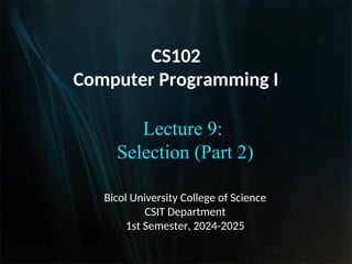 Lecture9(Selection -Part 2) computers.pdf