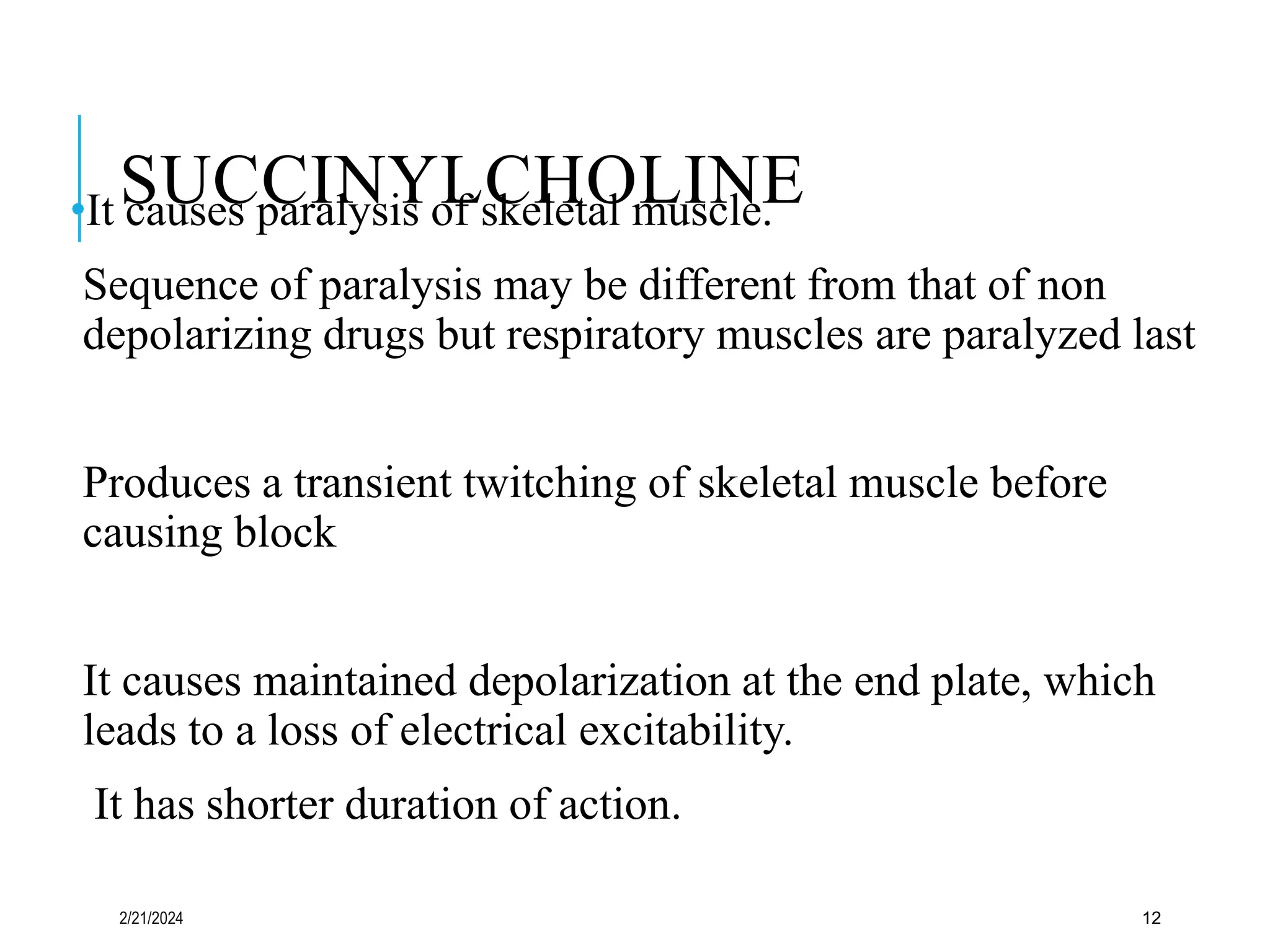 Smr-Skeletal Muscle Relaxants MOA, PK,PD,ADR | PPT