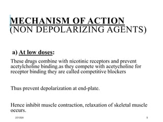Smr-Skeletal Muscle Relaxants MOA, PK,PD,ADR | PPT