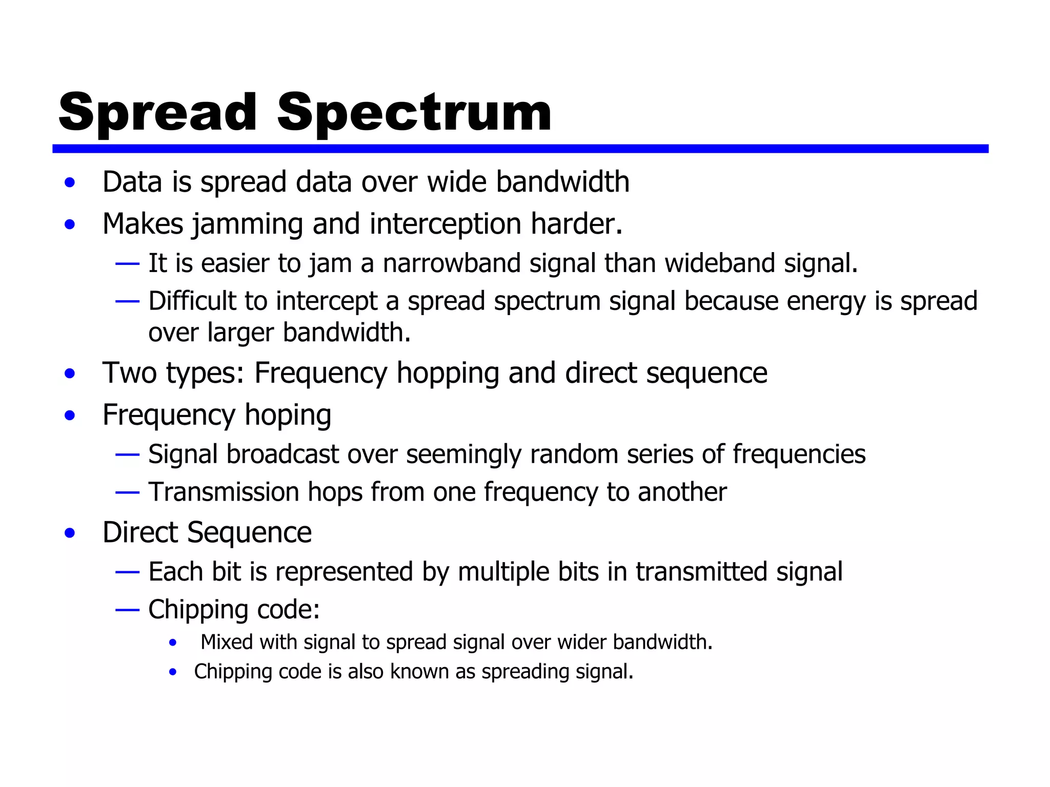 Lecture spread spectrum | PPT
