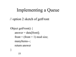 StackQueue.ppt | Programming Languages | Computing