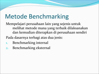 manajemen pengetahuan - Lecture 9 strategi dan pengukuran | PPT