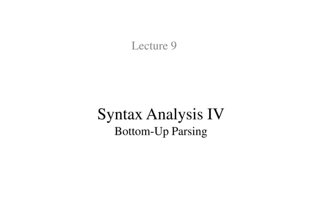 Lecture9 syntax analysis_5 | PPT