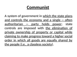 Lecture 9 Types of Governments.pptx presentation | PPTX