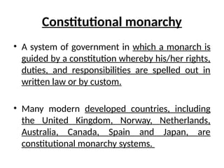 Lecture 9 Types of Governments.pptx presentation | PPTX