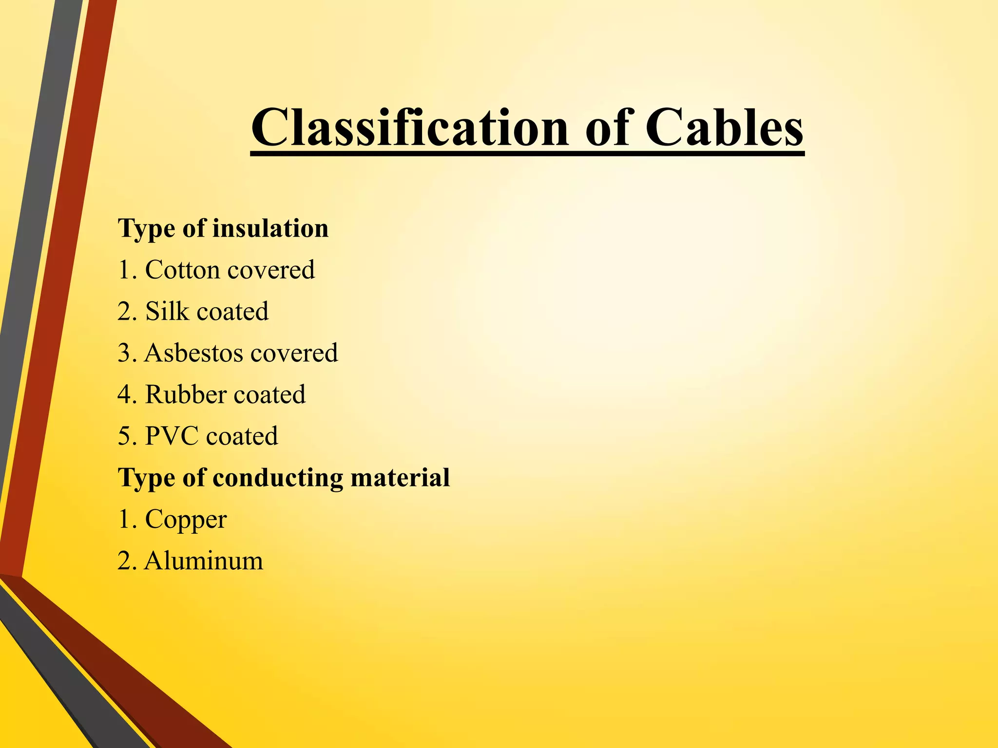 Types of Wires and Cables | PPTX
