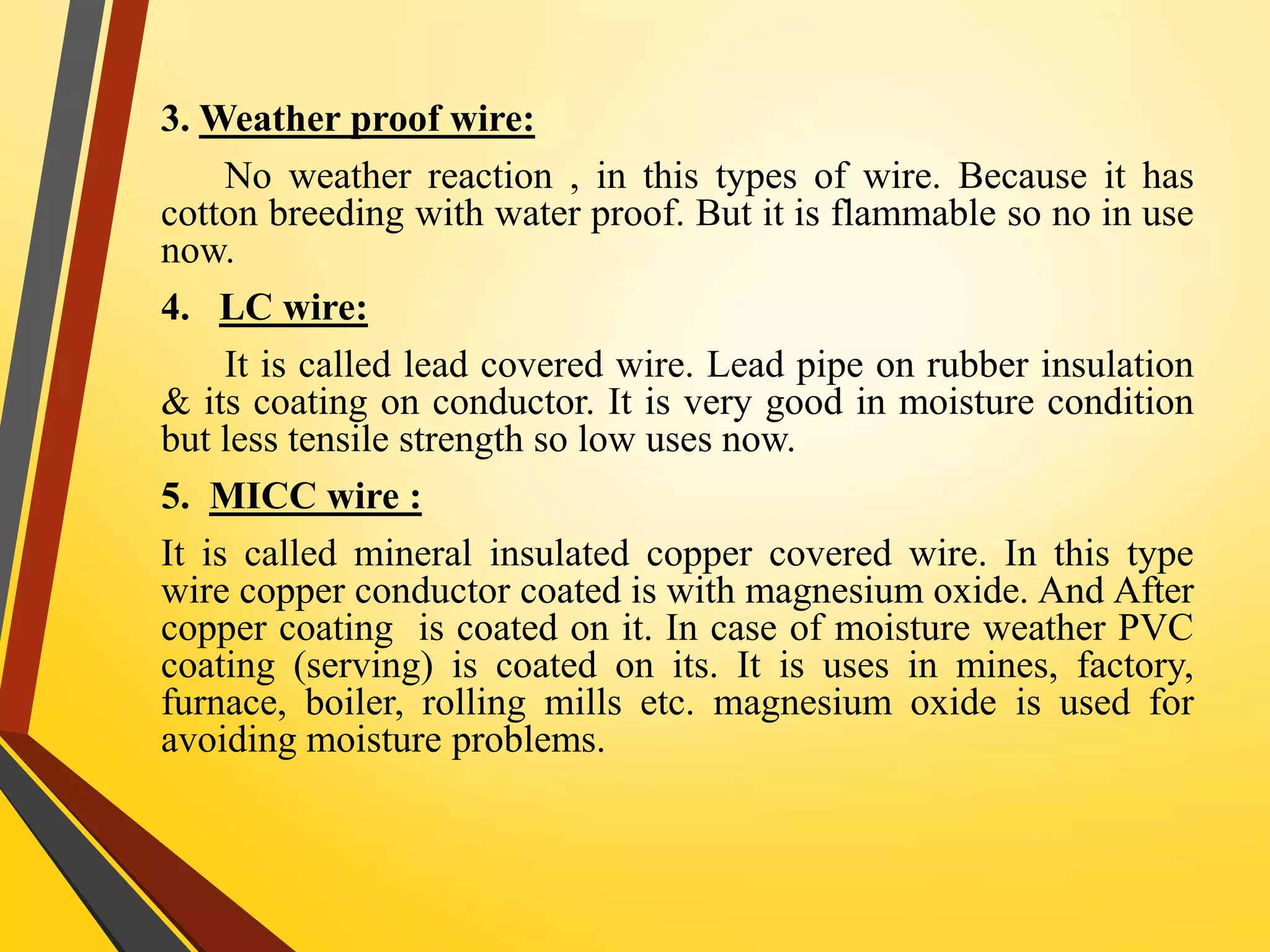 Types of Wires and Cables | PPTX