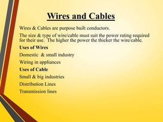 Types of Wires and Cables | PPTX