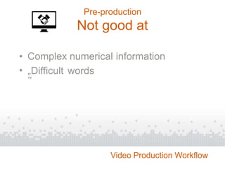 Lecture # 9 (video production workflow) | PPTX