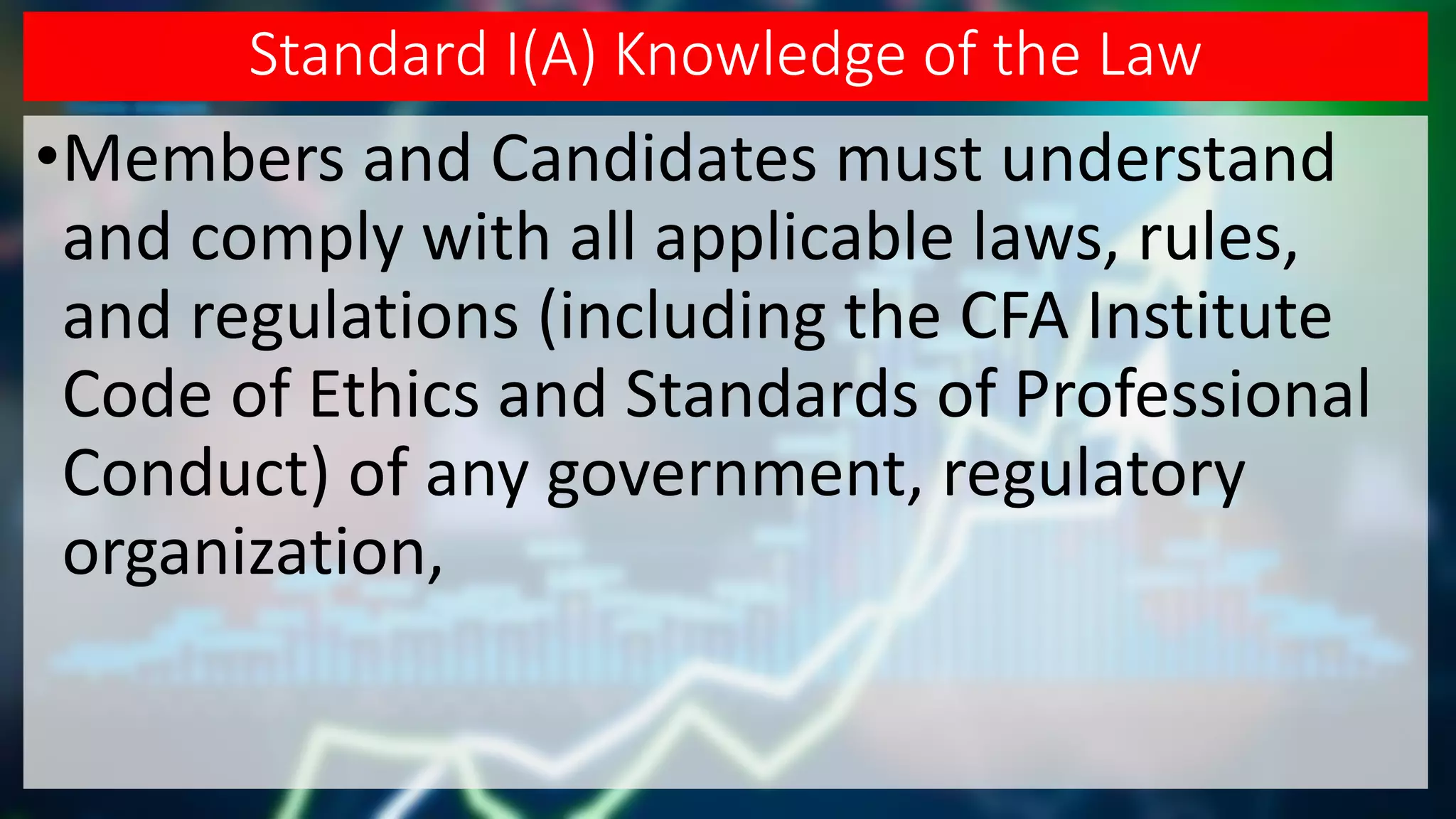 Lecture A - Standard I Professionalism | PPT