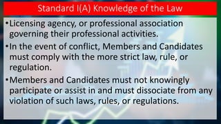 Lecture A - Standard I Professionalism | PPT