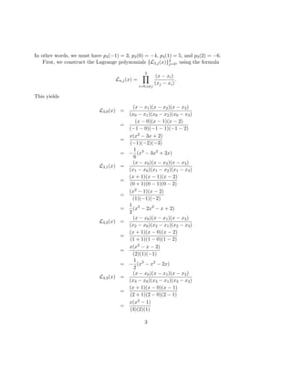 Lecture about interpolation | PDF
