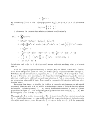 Lecture about interpolation | PDF