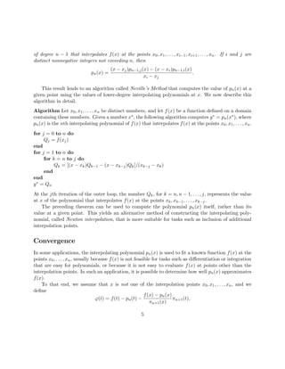 Lecture about interpolation | PDF