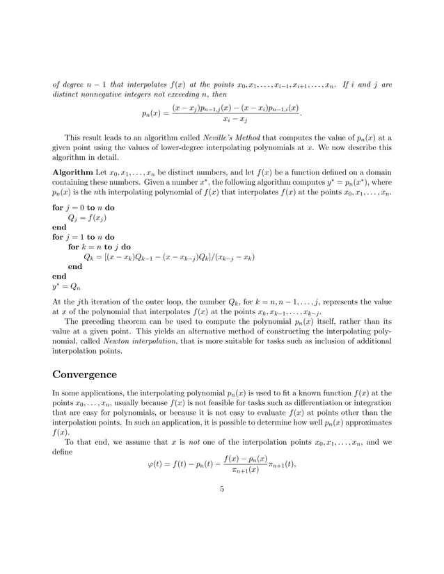 Lecture about interpolation | PDF