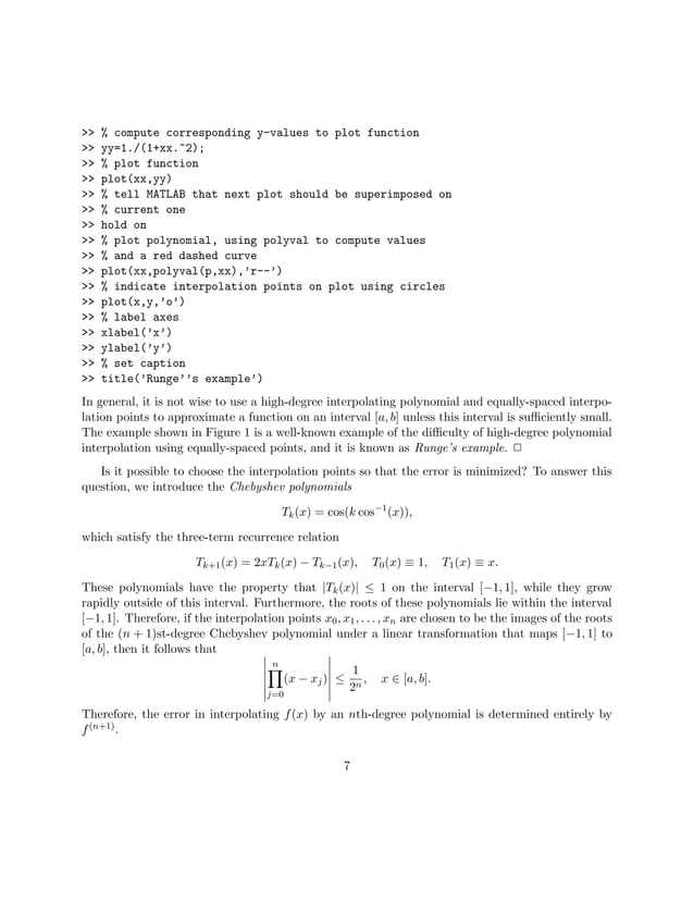 Lecture about interpolation | PDF