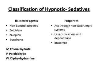 Lecture about sedative hypnotic drugs | PPTX