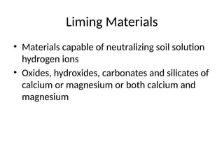 Lecture aciddic soil soil science agriculture | PPT