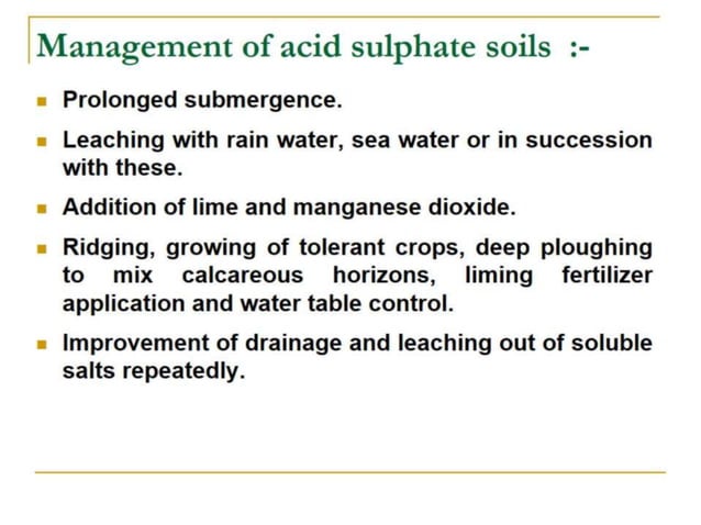 Acid Sulphate Soils | PPTX