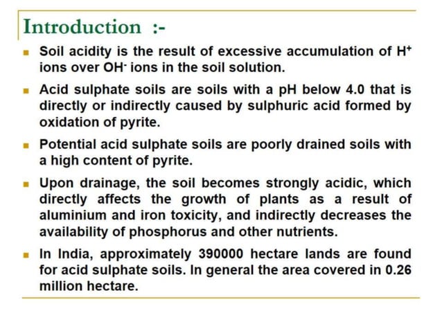 Acid Sulphate Soils | PPTX