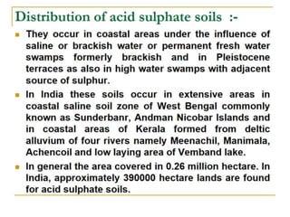 Acid Sulphate Soils | PPTX