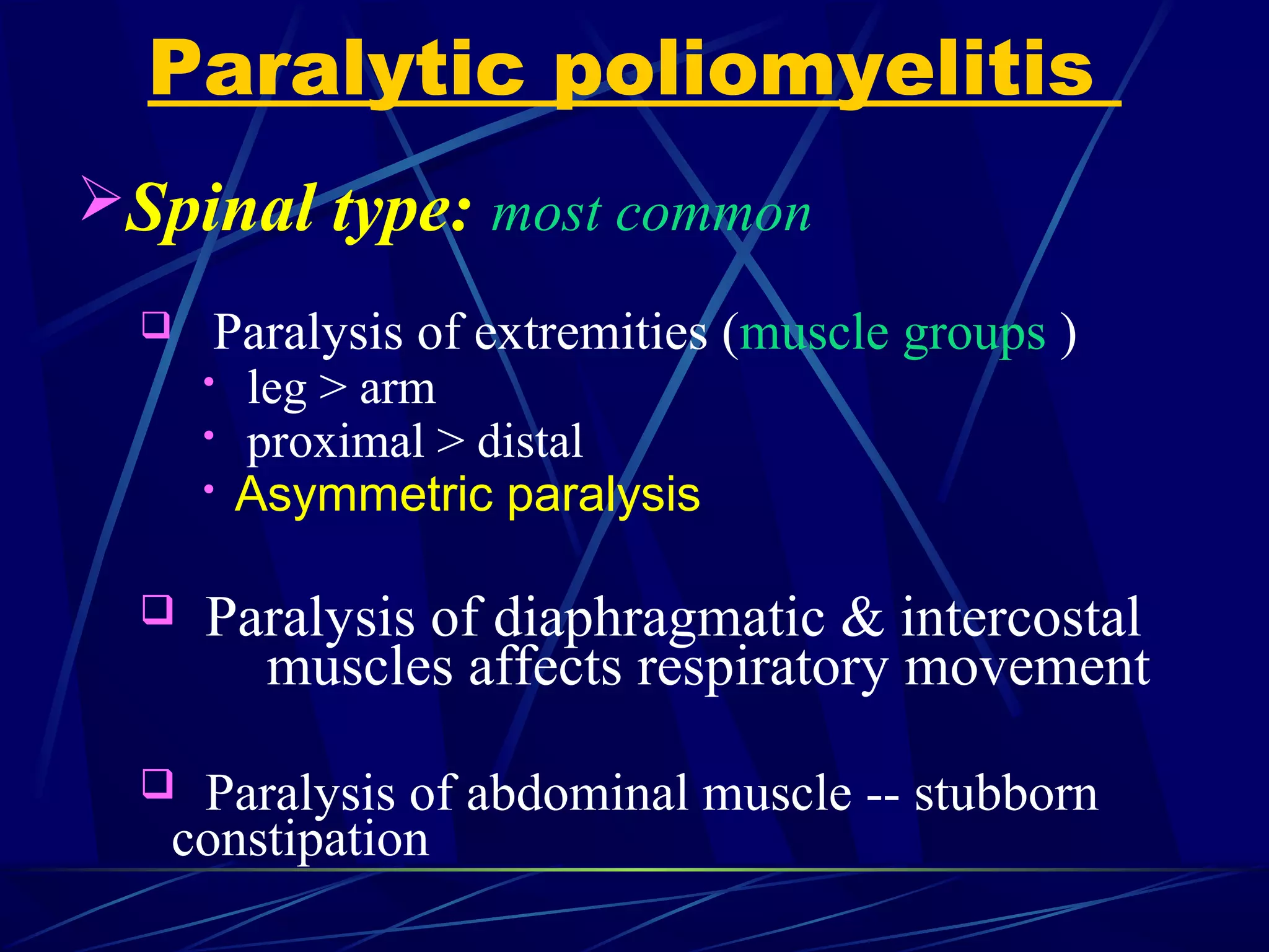 Acute Flaccid Paralysis Lecture MBBS | PPT