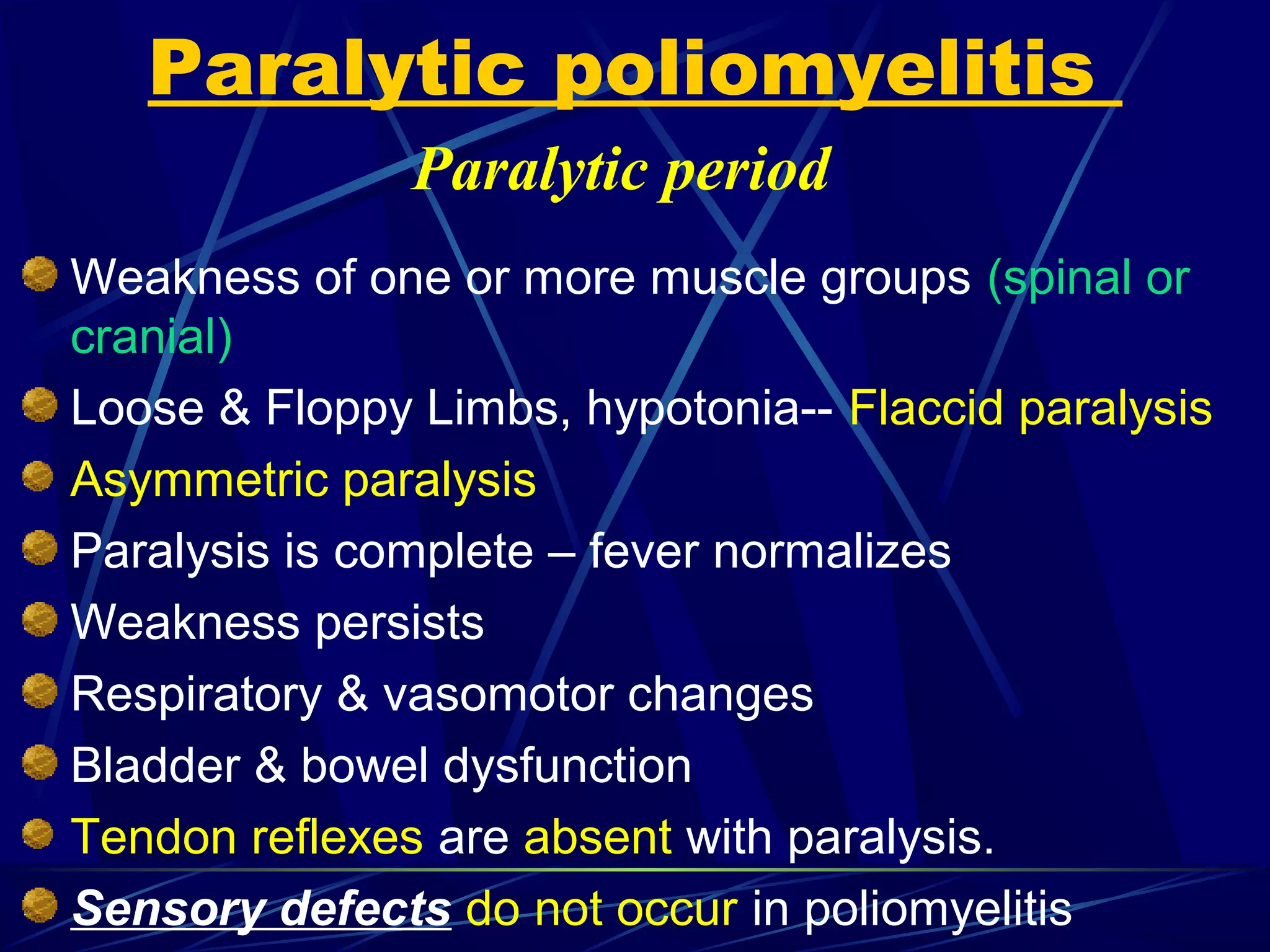 ACUTE FLACCID PARALYSIS MBBS Lecture | PPT