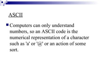Lecture ascii and ebcdic codes | PPT