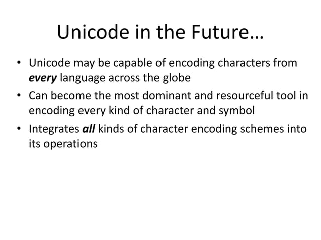 Lectureascii And Unicodeppt Programming Languages Computing