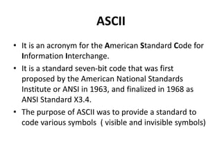 Lecture_ASCII and Unicode.ppt