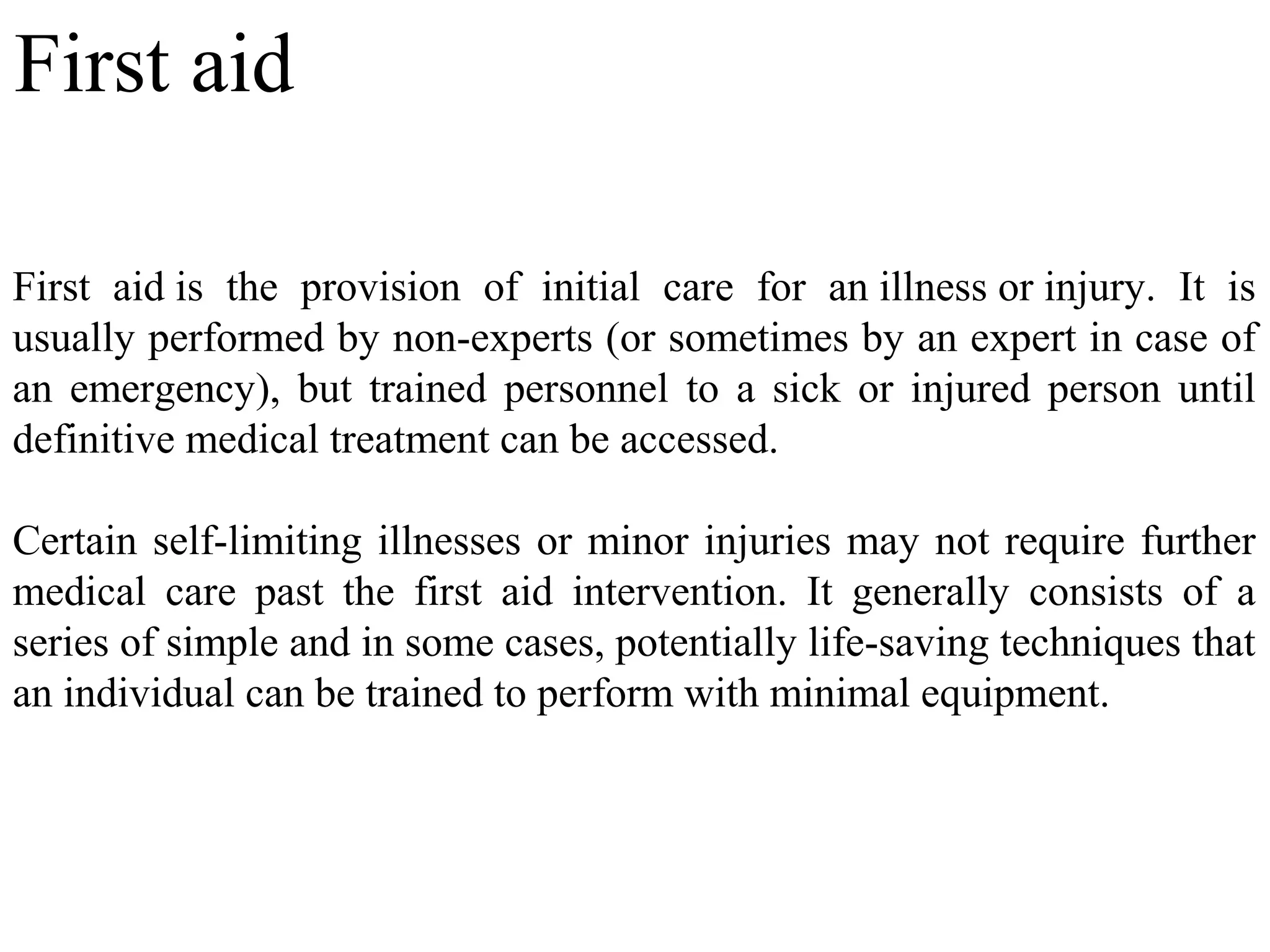 Lecture basic first aid - 1 | PPT