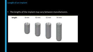 Lecture BDS IV Implant Dentistry | PPTX