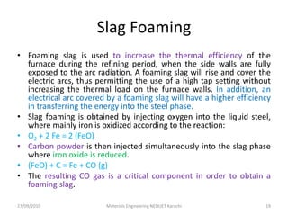 Steel MAking: Lecture BOS and EAF | PPTX | Chemistry | Science