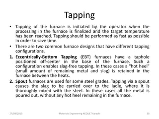 Steel MAking: Lecture BOS and EAF | PPTX
