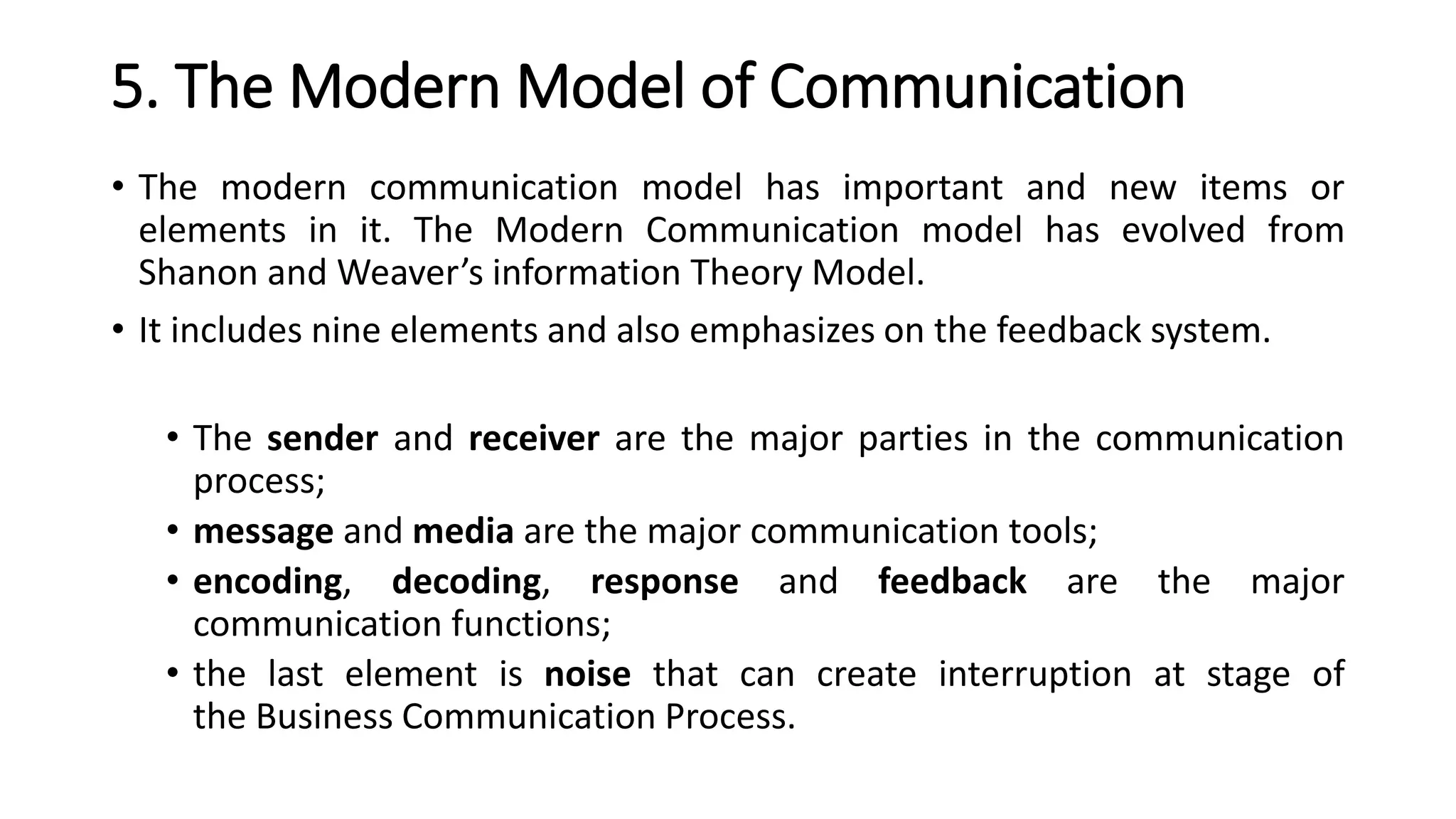 LECTURE BY ANNIE ON COMMUNICATION MODELS PART II.pptx