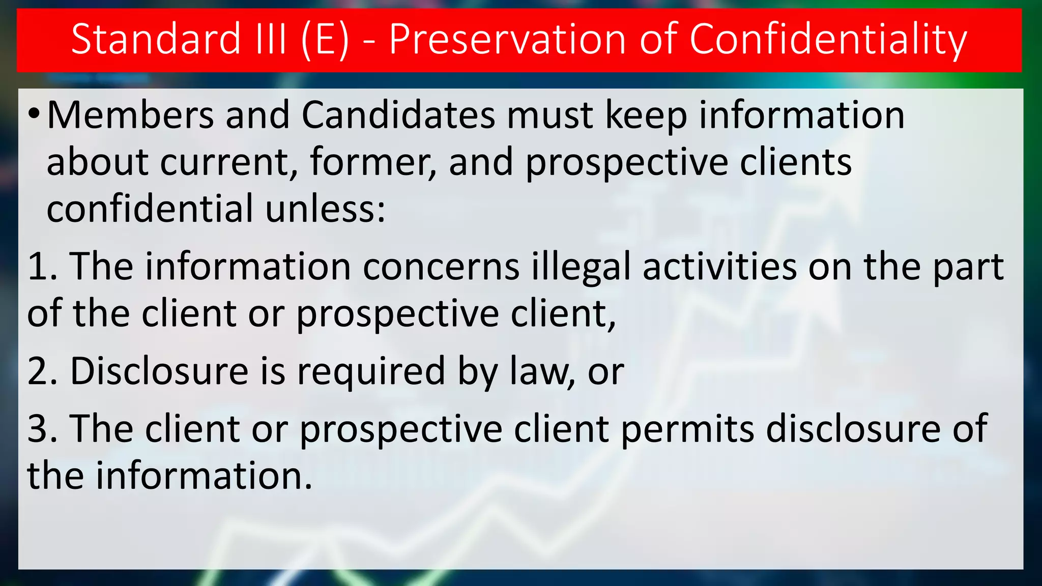 Lecture C - Standard III Duties to Clients | PDF