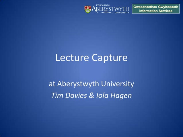 Lecture capture | PPT