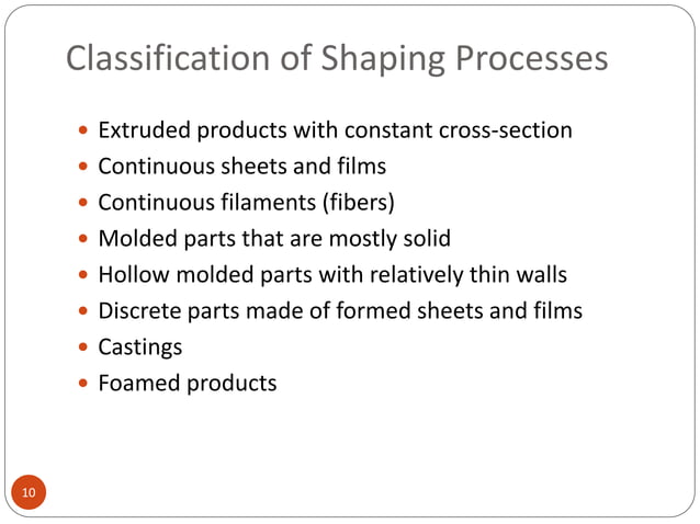 Shaping processes for plastics | PPT