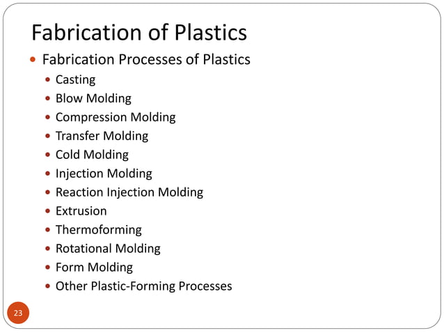 Shaping processes for plastics | PPT
