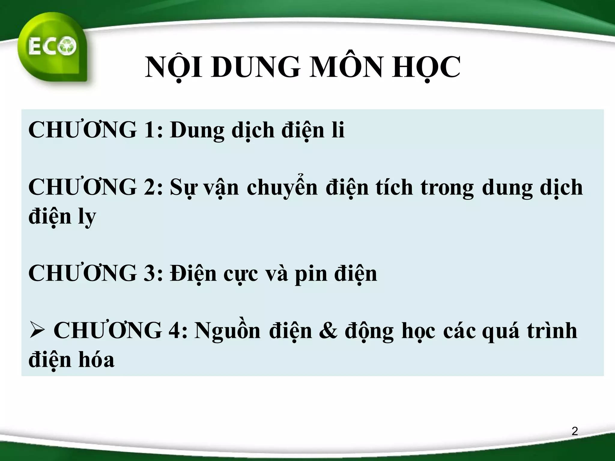 Lecture chuong 4 nguon dien dong hoc cac qua trinh dien hoa ts van thanh khue | PDF