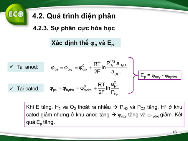Lecture chuong 4 nguon dien dong hoc cac qua trinh dien hoa ts van thanh khue | PDF