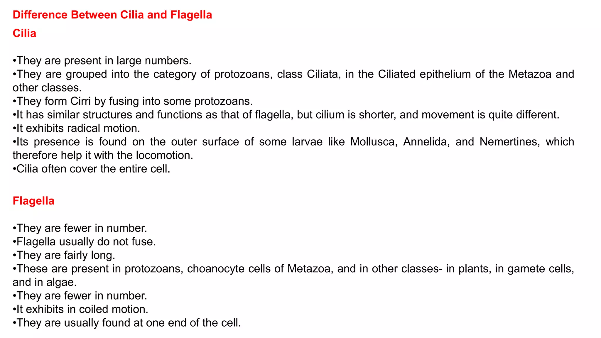 STRUCTURAL ORGANISATION OF CILIA AND FLAGELLA- IN PROKARYOTES AND ...