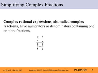 Lecture complex fractions | PPTX