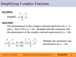 Lecture complex fractions | PPTX
