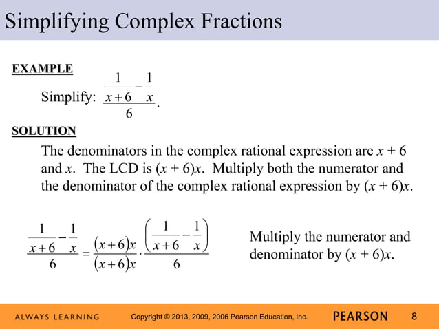Lecture complex fractions | PPTX | Science