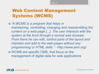Lecture content management | PPT